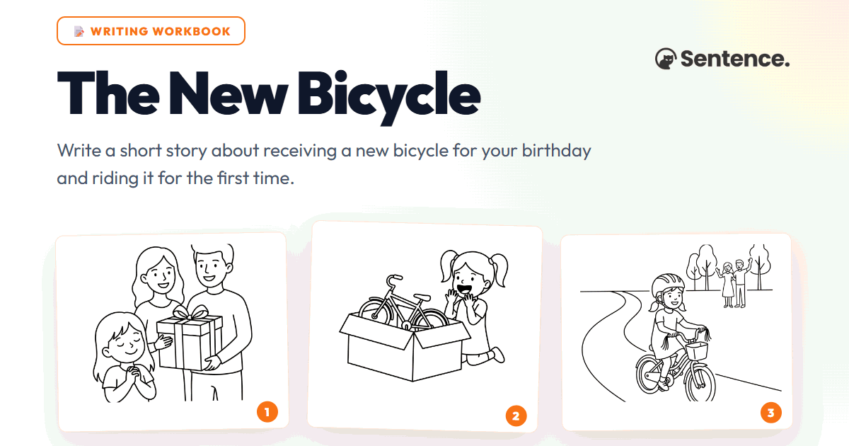 The New Bicycle - English Writing Practice